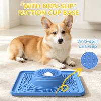 China Silicone Slow Feeder Dog Bowl Anti Choking Rolling Ball Non-Slip Suction Base for sale