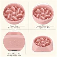 China Eco Friendly Plastic Slow Feeder Dog Bowl With Non Slip Base for sale