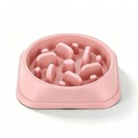China Eco Friendly Plastic Slow Feeder Dog Bowl With Non Slip Base for sale