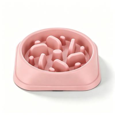 China Eco Friendly Plastic Slow Feeder Dog Bowl With Non Slip Base for sale