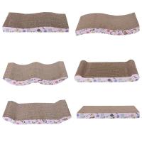 China Eco Friendly Cat Scratching Board With Curved Wave Design For Claw Grinding for sale