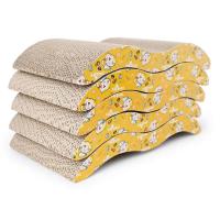 China Eco Friendly Cat Scratching Board With Curved Wave Design For Claw Grinding for sale