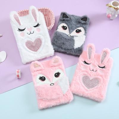 China Eco Friendly A5 Diary With Ultra Soft Plush Cover Kawaii Notebook for sale