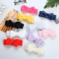 China Soft Coral Fleece Makeup Spa Women Facial Headband With Bow Tie Design for sale
