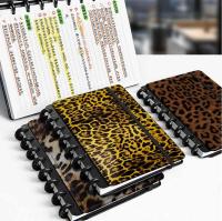 China Leopard Print Paper Cover A5 Coil Notebook Eco Friendly With 80 Sheets Spiral Journal for sale