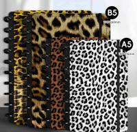 China Leopard Print Paper Cover A5 Coil Notebook Eco Friendly With 80 Sheets Spiral Journal for sale