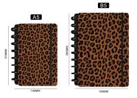 China Leopard Print Paper Cover A5 Coil Notebook Eco Friendly With 80 Sheets Spiral Journal for sale