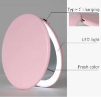China Double Sided Magnifying LED Lighted Cosmetic Makeup Hand Mirror for sale