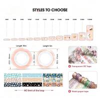 China Customized Printed Washi Tape With Eco-Friendly No Residue Adhesive For DIY Decorations for sale