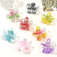China Multicolor Large Acrylic Non-slip Flower Hair Clip Boho Claw Clip for Women for sale