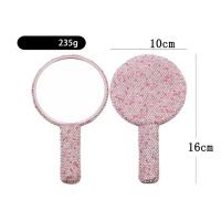 China Diamond Encrusted Beauty Mirror With Compact Handle And Personalizable Options for sale