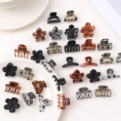 China Mini 2.5cm Leopard Print Frosted Finish Hair Clip Fashion Hair Accessory for sale