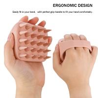 China Anti Slip Compact Silicone Scalp Massage Shampoo Brush For Healthy Hair for sale