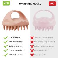 China Anti Slip Compact Silicone Scalp Massage Shampoo Brush For Healthy Hair for sale
