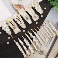 China Exquisite Pearl Hair Clips Snap Pins Barrettes For Girls And Ladies 7CM 9CM for sale