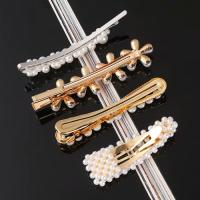 China Exquisite Pearl Hair Clips Snap Pins Barrettes For Girls And Ladies 7CM 9CM for sale