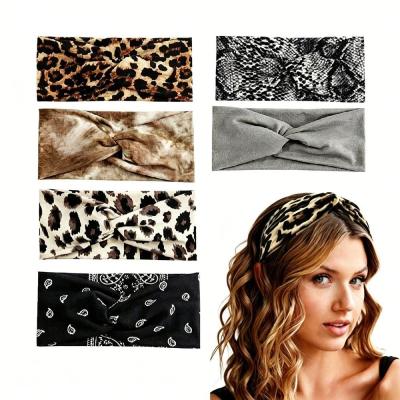 China Elastic Wide Cotton Sweatband Headband - Perfect For Workout Yoga And Sports for sale