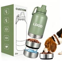 China Portable 32 Oz Insulated Stainless Steel Dog Water Bottle For Outdoor Travel for sale