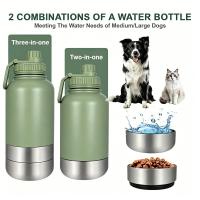 China Portable 32 Oz Insulated Stainless Steel Dog Water Bottle For Outdoor Travel for sale