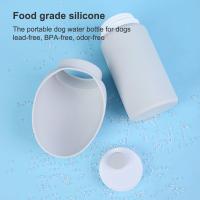 China 550ml Portable Collapsible Food Grade Silicone Dog Water Bottle For Outdoors for sale