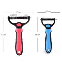 China Pet Grooming Combo Undercoat Rake Deshedding Brush For Cats And Dogs for sale