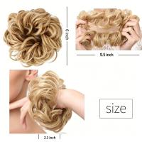 China Synthetic Messy Bun Hair Piece Wavy Chignon Scrunchies For Instant Volume for sale