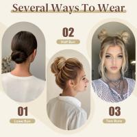 China Synthetic Messy Bun Hair Piece Wavy Chignon Scrunchies For Instant Volume for sale