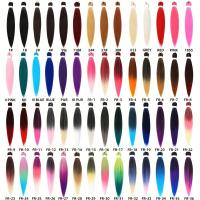 China Pre-stretched Colored Synthetic Hair Extensions Hot Water Setting Braiding Bundles for sale