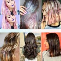 China 20 Inches Glitter Hair Tinsel Clip in Dreamy Colorful Fairy Hair Tinsel Extensions for sale