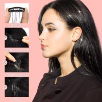 China 20 Inches Glitter Hair Tinsel Clip in Dreamy Colorful Fairy Hair Tinsel Extensions for sale