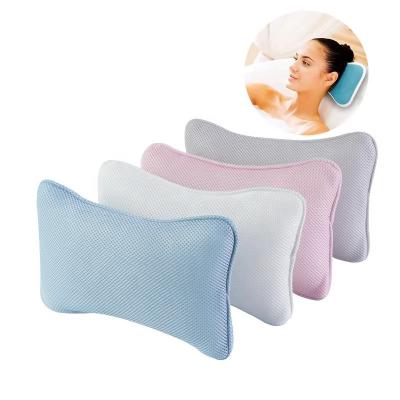 China Ergonomic Bath Pillow with Secure Suction Cups and Soft Material for Bathtub Comfort for sale