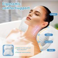 China Quick-Dry 4D Air Mesh Bathtub Pillow with Non-Slip Suction Cups for sale