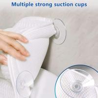China Quick-Dry 4D Air Mesh Bathtub Pillow with Non-Slip Suction Cups for sale
