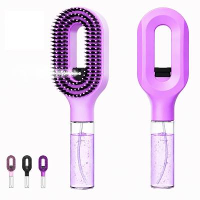 China 2-in-1 Manual Detangling Hair Brush with 50ml Spray Bottle for sale