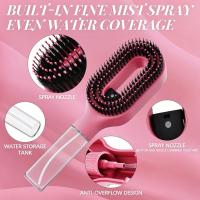 China 2-in-1 Manual Detangling Hair Brush with 50ml Spray Bottle for sale