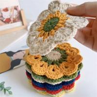 China Handmade Crochet Coaster with Floral Design and Heat Insulation for Home Decor for sale