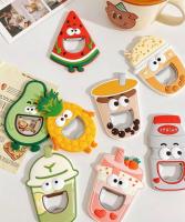 China Eco-Friendly Fruit Cute Rubber Beer Bottle Opener Refrigerator Magnet for sale