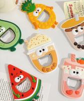 China Eco-Friendly Fruit Cute Rubber Beer Bottle Opener Refrigerator Magnet for sale