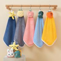 China Quick Dry Cute Animal Hand Drying Towel with Hanging Loop Microfiber Utility Towel for sale
