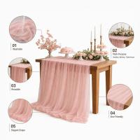 China Sheer Chiffon Table Runner for Wedding Party Banquet Decoration for sale