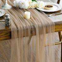 China Sheer Chiffon Table Runner for Wedding Party Banquet Decoration for sale