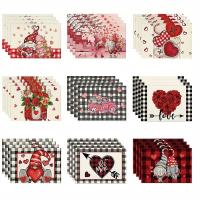 China Valentine Heart Patterns Place Mat Eco Friendly Table Decor Home Houseware for sale