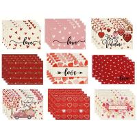 China Valentine Heart Patterns Place Mat Eco Friendly Table Decor Home Houseware for sale