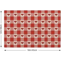 China Valentine Heart Patterns Place Mat Eco Friendly Table Decor Home Houseware for sale
