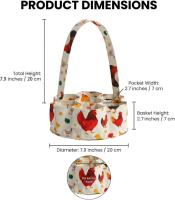 China 7 Pouches Canvas Egg Collecting Basket Easter Egg Gathering Storage Basket for sale