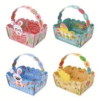 China Handheld Easter Paper Basket Candy Box for Party Gift Packaging for sale
