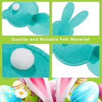 China Rabbit Shape Easter Felt Cutlery Bag Set Creative Felt Tableware Holder for sale