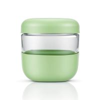 China Glass Storage Jar Microwavable Portable Food Container for Kitchen Pantry Organizer for sale