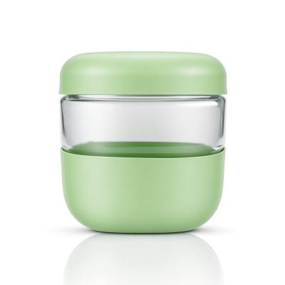 China Glass Storage Jar Microwavable Portable Food Container for Kitchen Pantry Organizer for sale