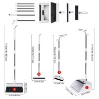 China 4-in-1 Multi-Functional Broom and Dustpan Set with Long Handle and Soft Bristle for sale